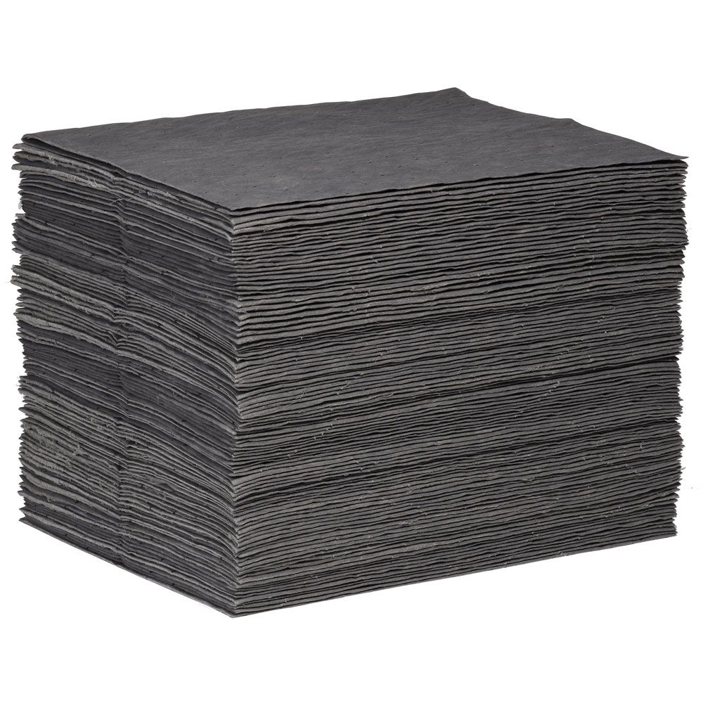 Chemtex Universal Medium Weight Sorbent Pads 15" x 19" 100 Pads - Gray ...