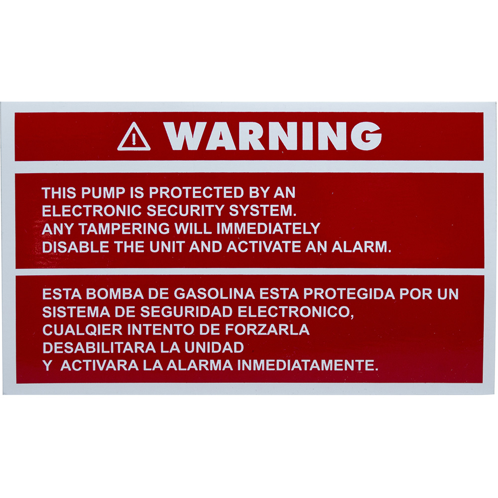 Defender One WS-LABEL-A9474 DEFENDER ONE RED/WHITE WARNING LABEL FOR ...